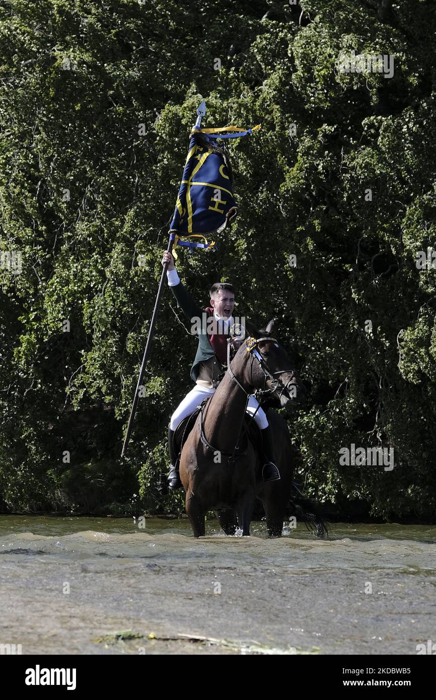 Hawick, UK. 10.Jun.2022. the Principals at the Coble Pool in the River ...