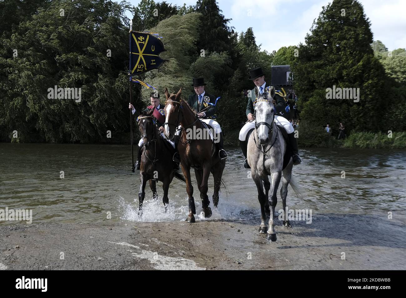 Hawick, UK. 10.Jun.2022. the Principals at the Coble Pool in the River ...