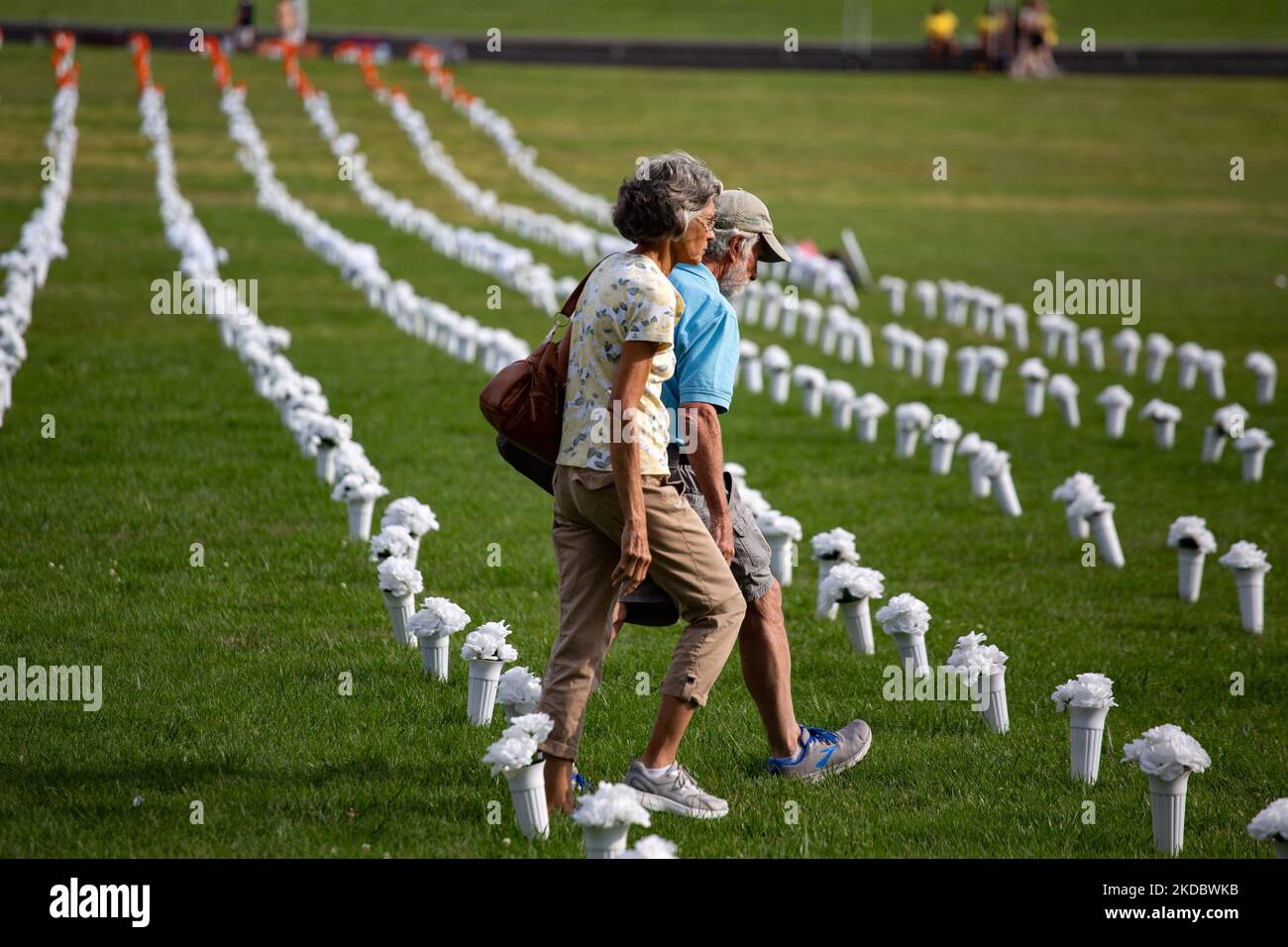 The National Gun Violence Memorial is seen on the National Mall in ...