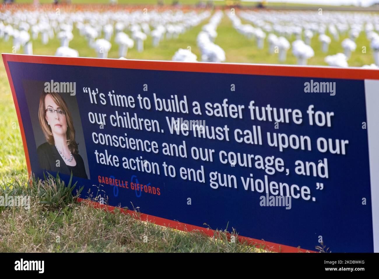 The National Gun Violence Memorial is seen on the National Mall in ...