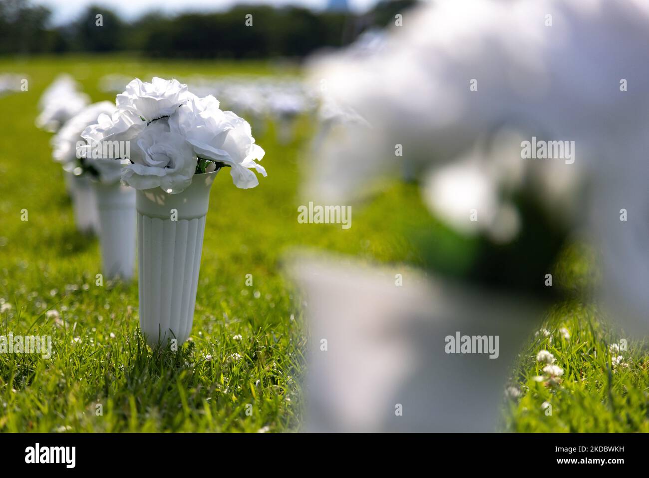 The National Gun Violence Memorial is seen on the National Mall in ...