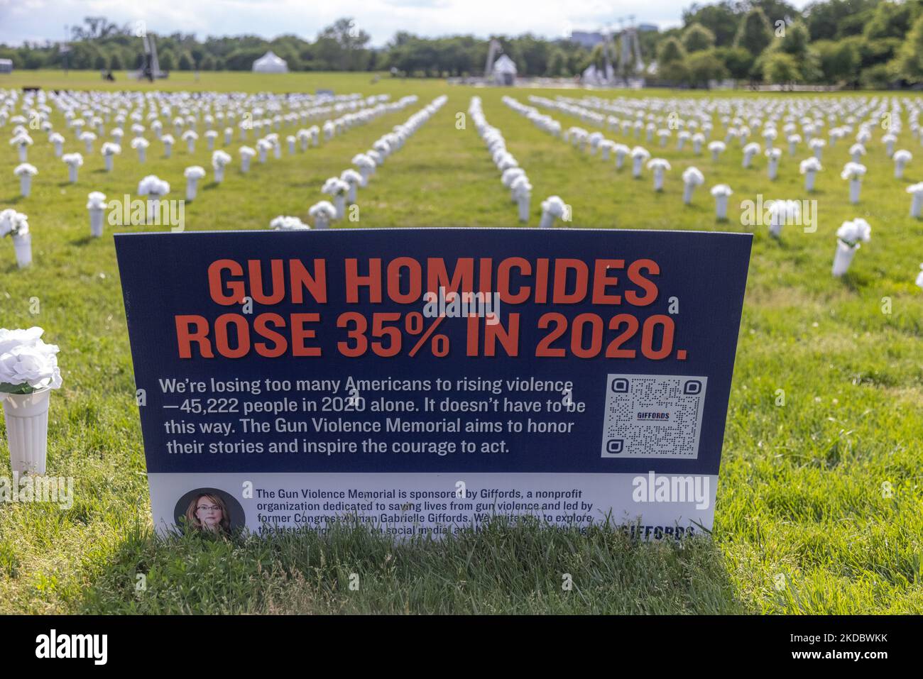 The National Gun Violence Memorial is seen on the National Mall in ...