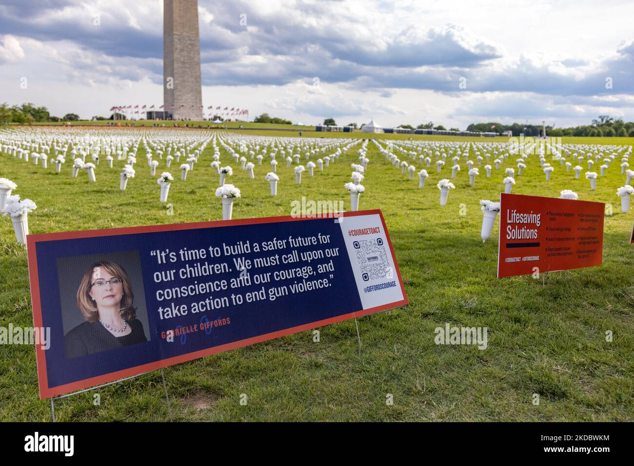 The National Gun Violence Memorial is seen on the National Mall in ...