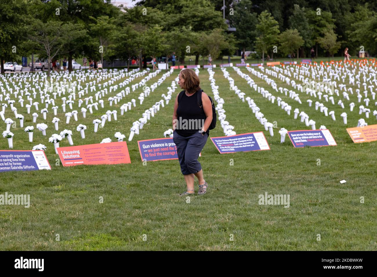 The National Gun Violence Memorial is seen on the National Mall in ...
