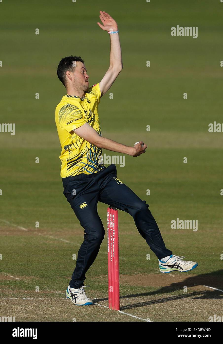 Nathan Sowter of Durham bowls during the Vitality Blast T20 match ...