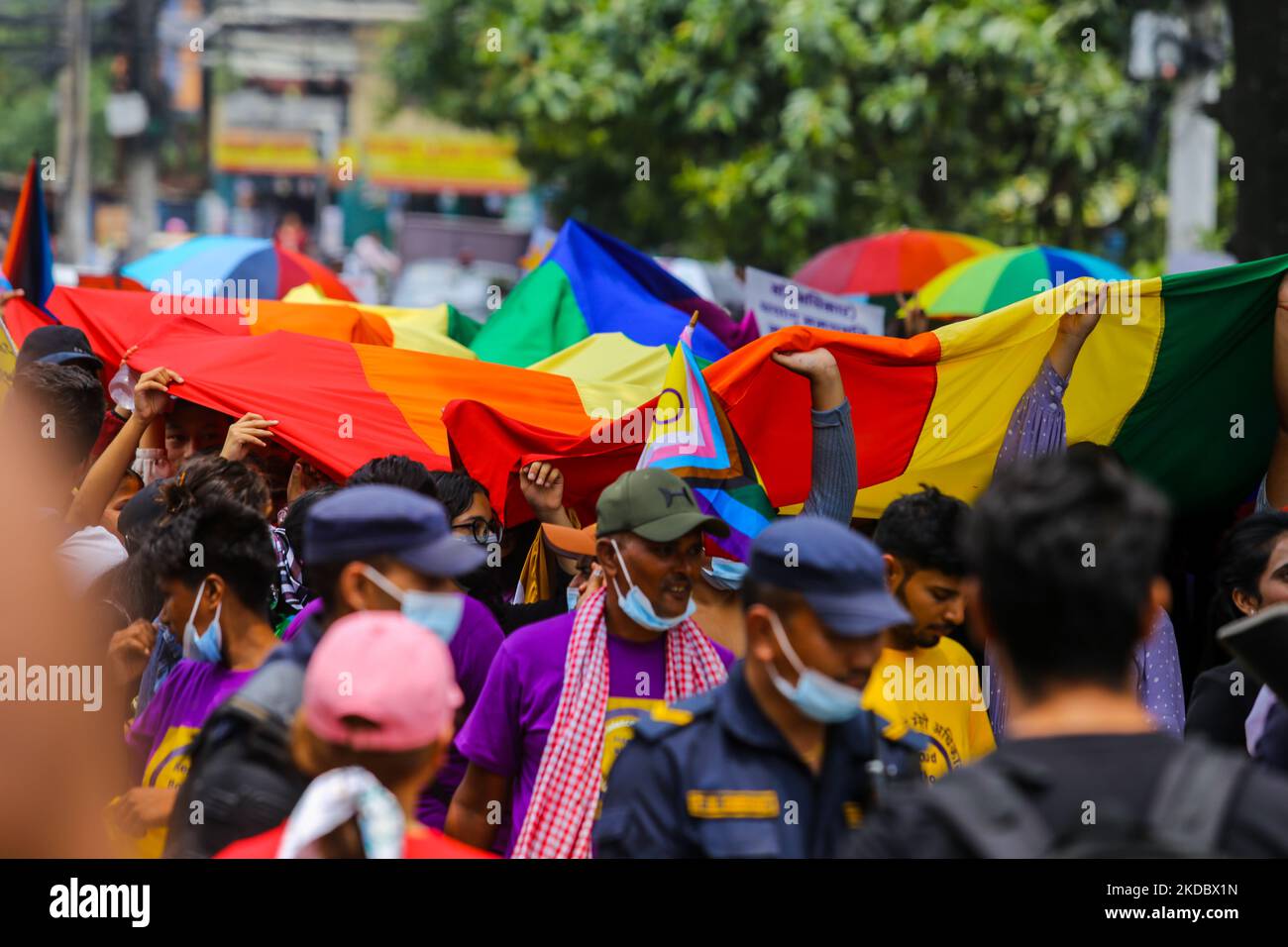 People take part in the parade in the favour of LGBTI+ people's rights ...