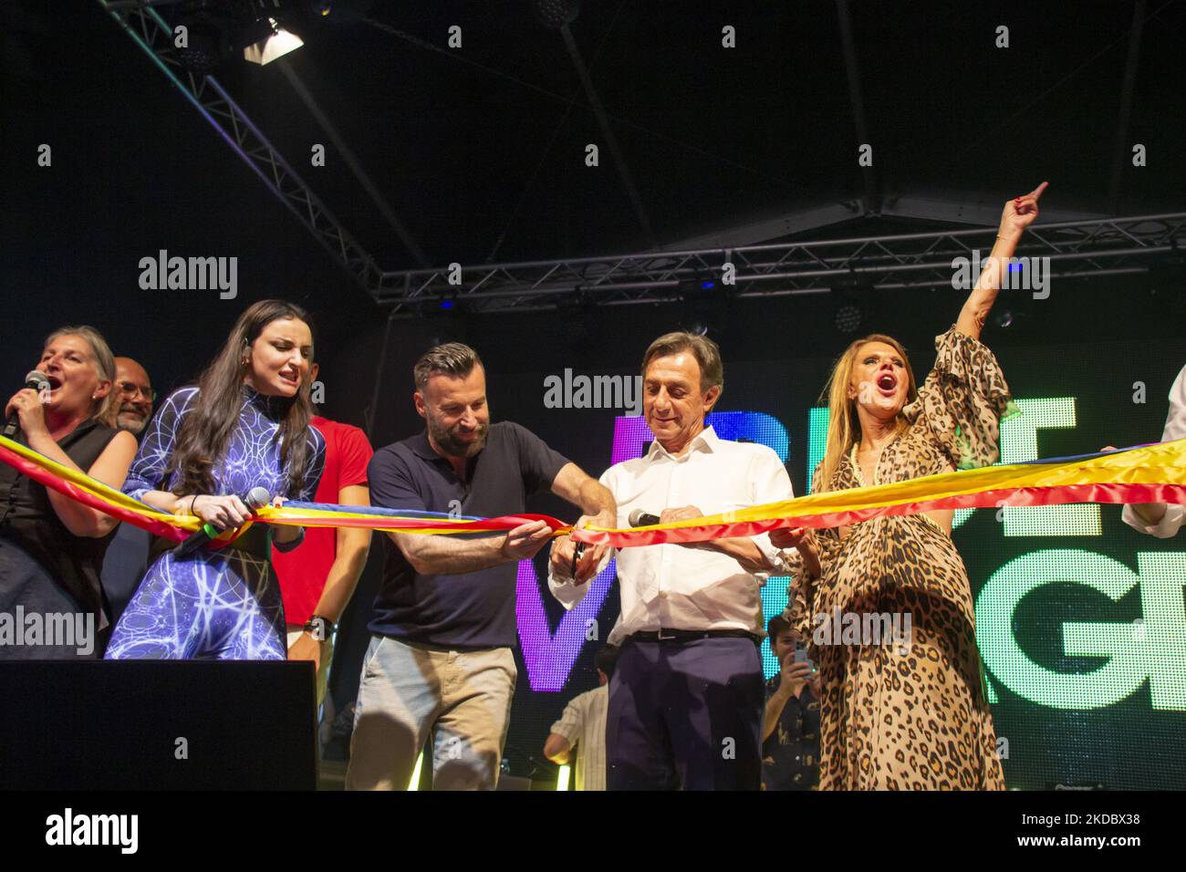 Opening night Padova Pride Village 2022, the Italian singer Arisa and ...