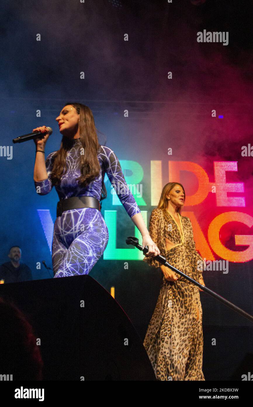 Opening night Padova Pride Village 2022, the Italian singer Arisa and ...