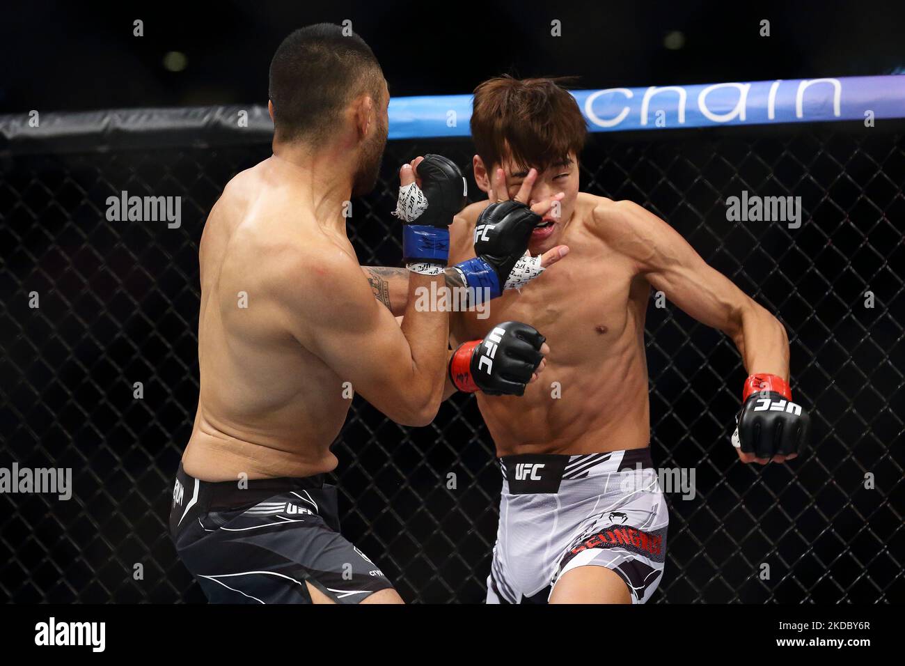 Josh Culibao of Australia (L) battles Seungwoo Choi of South Korea in ...