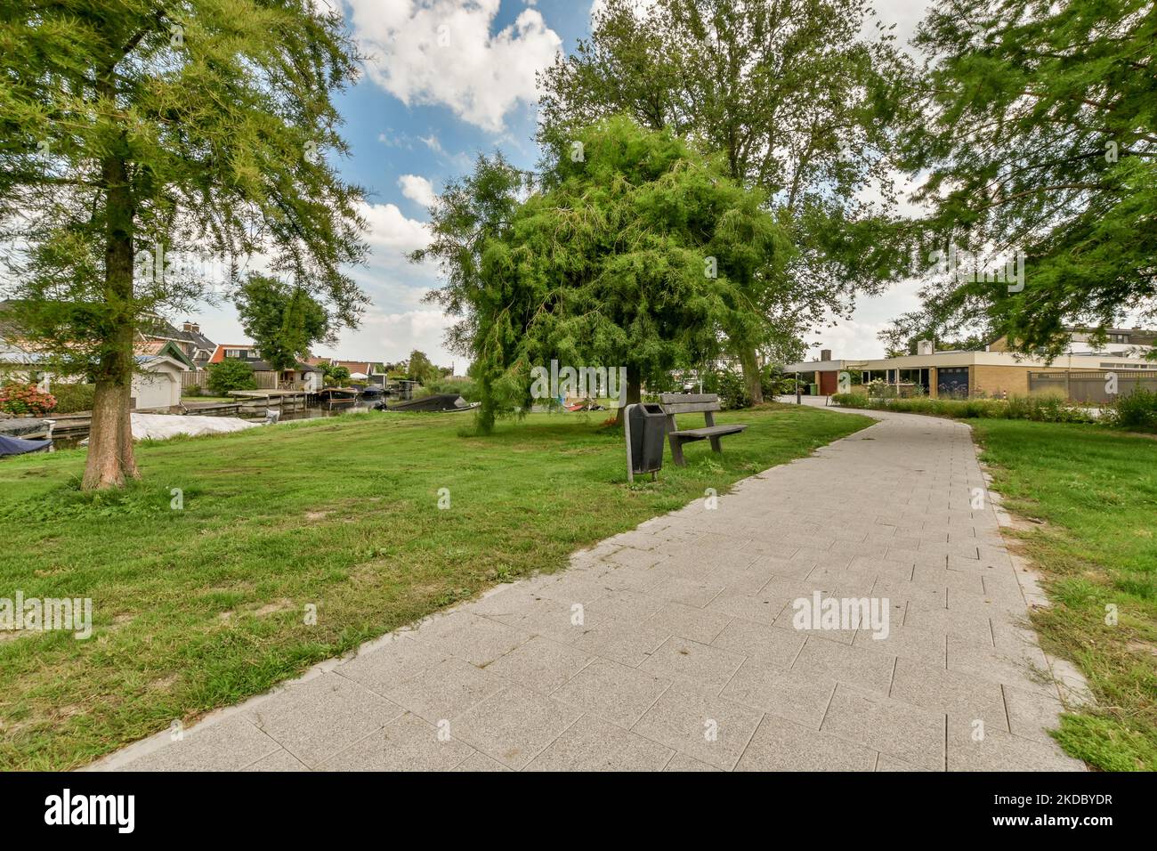 View of street near building with beauty of vegetation outside Stock ...