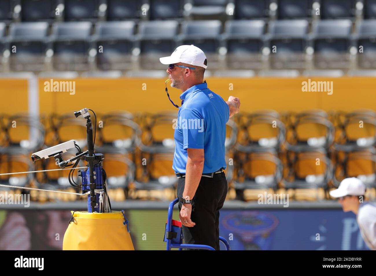 match referee during the Beach Volley Beach Volleyball World ...