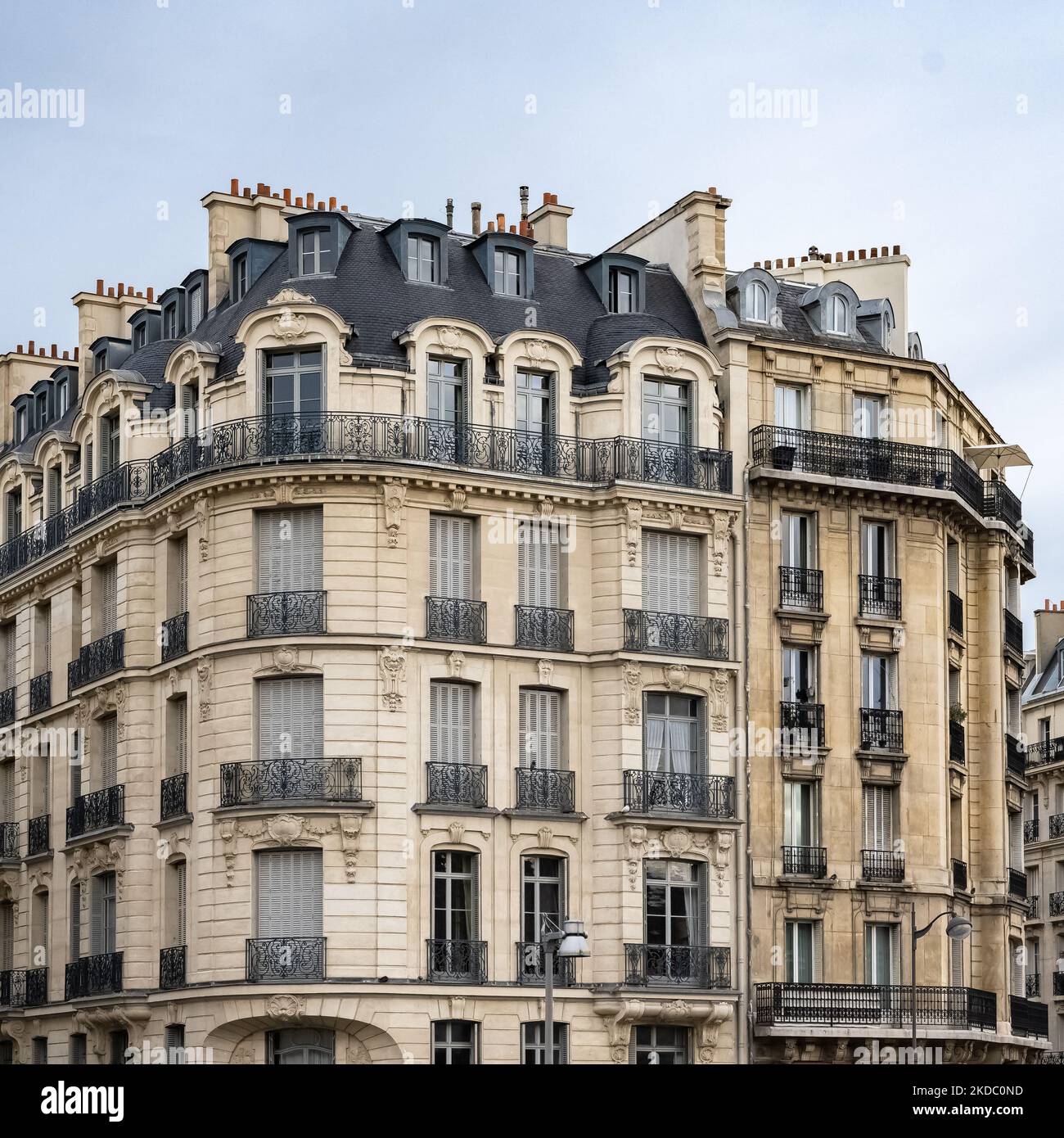 Paris, ancient building rue de Lyon, typical facades and windows Stock ...