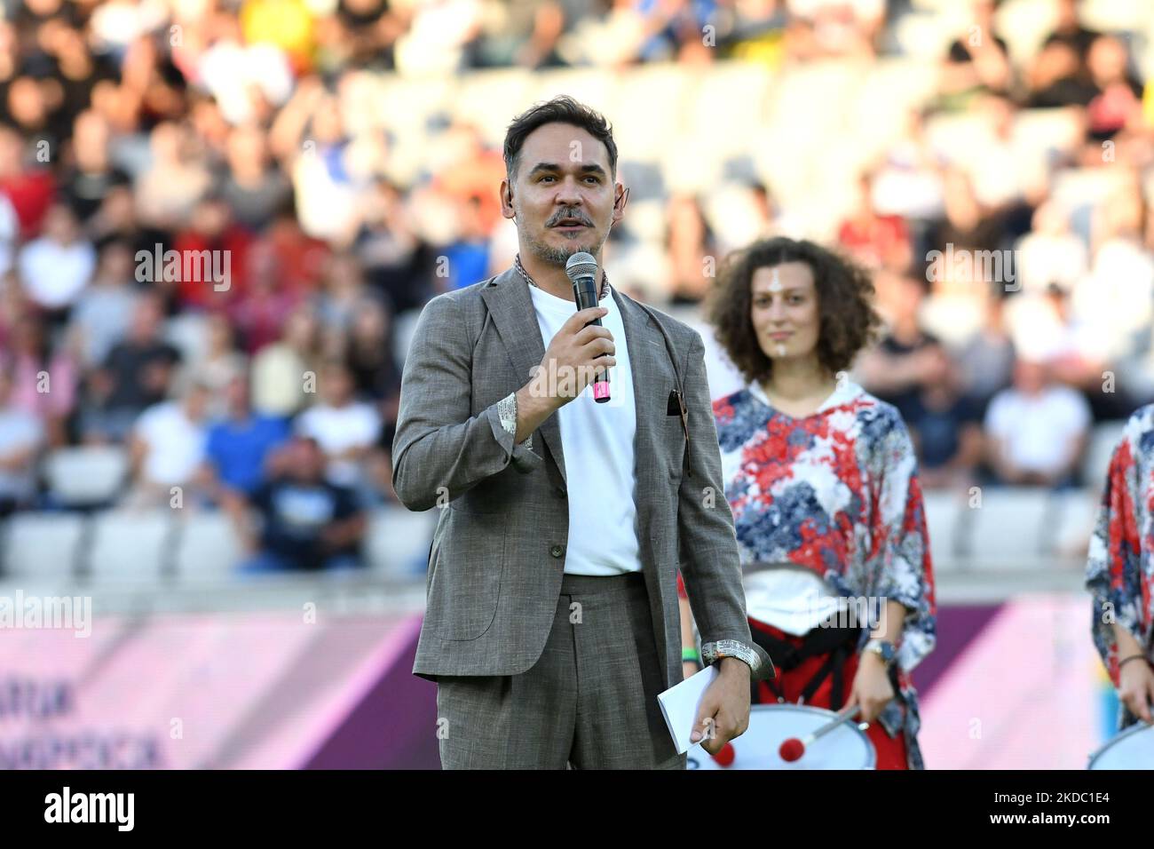 Portrait of Razvan Simion during Team Romania vs World Stars, Cluj ...