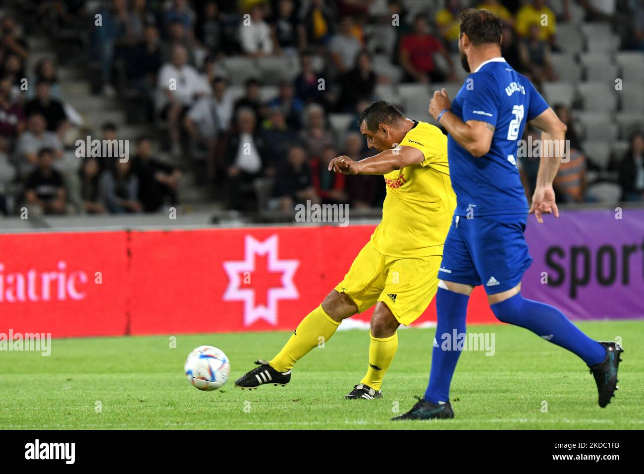 Ionel Ganea in action during the game Team Romania vs World Stars, Cluj ...