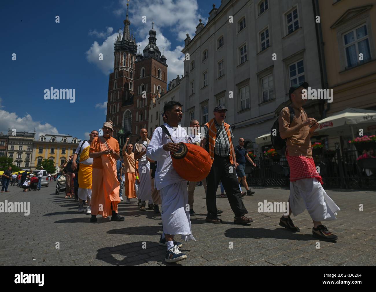 Hare krishna devotees dance in hi-res stock photography and images - Alamy