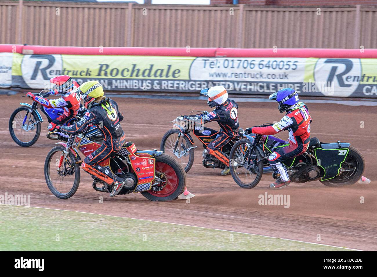 Drew Kemp (Yellow) inside Matej Zagar (Red), Luke Becker (White) and ...
