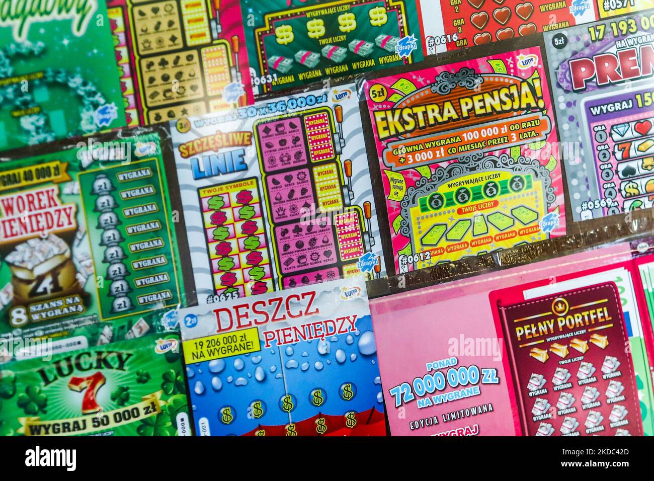 Lottery Scratchcards Are Seen In A Cafe In Krakow Poland On June 14