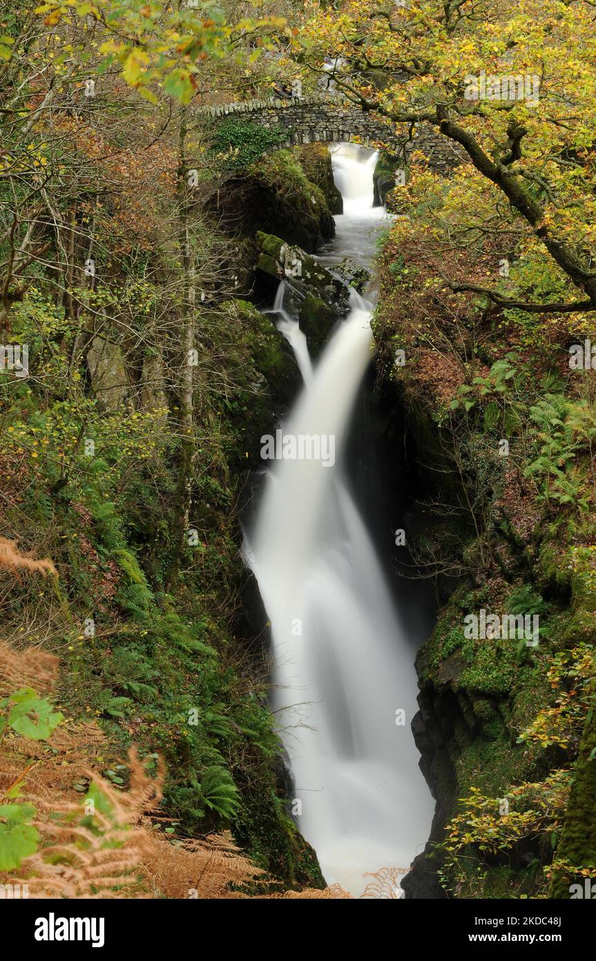 Aira Force, Ullswater. A fall of 66 feet Stock Photo - Alamy
