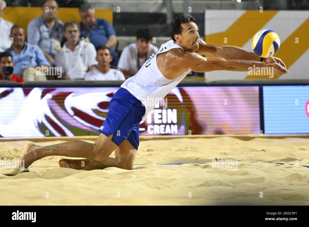 Youssef Krou (FRA) during the Beach Volleyball World Championships ...