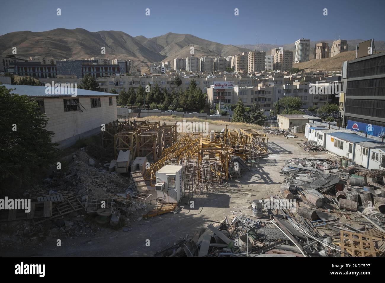A construction site is pictured in northwestern Tehran as residential ...