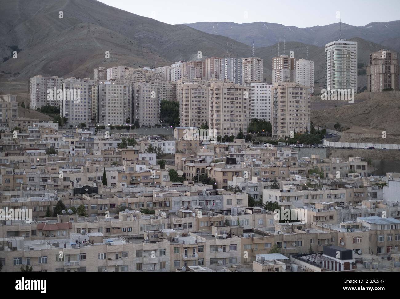 Residential complexes and buildings are pictured in northwestern Tehran ...