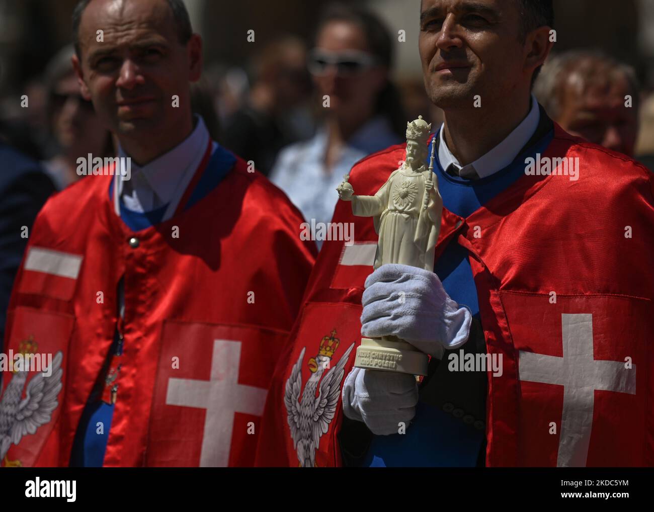 Members of the Order of Knights of Christ the King seen during the ...
