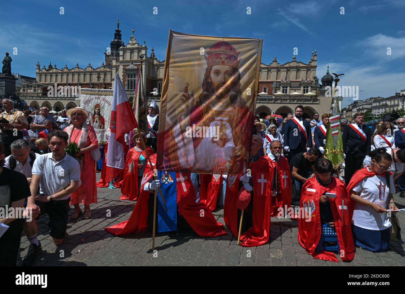 Members of the Order of Knights of Christ the King seen during the ...