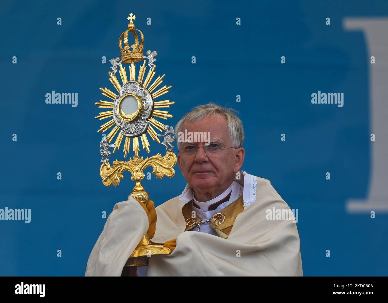 Archbishop of Krakow, Marek Jedraszewski, seen during the Corpus ...