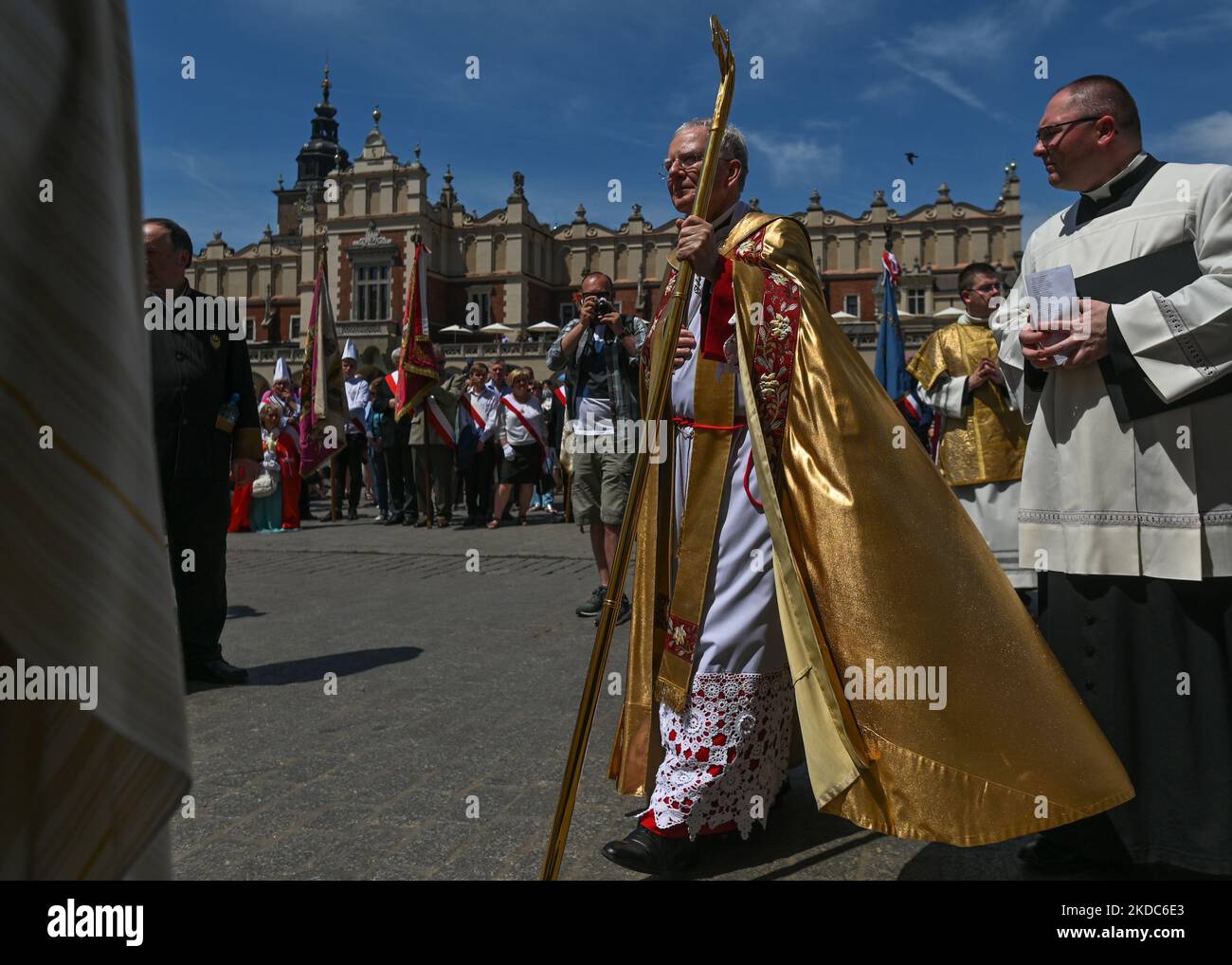 Archbishop of Krakow, Marek Jedraszewski, seen during the Corpus ...