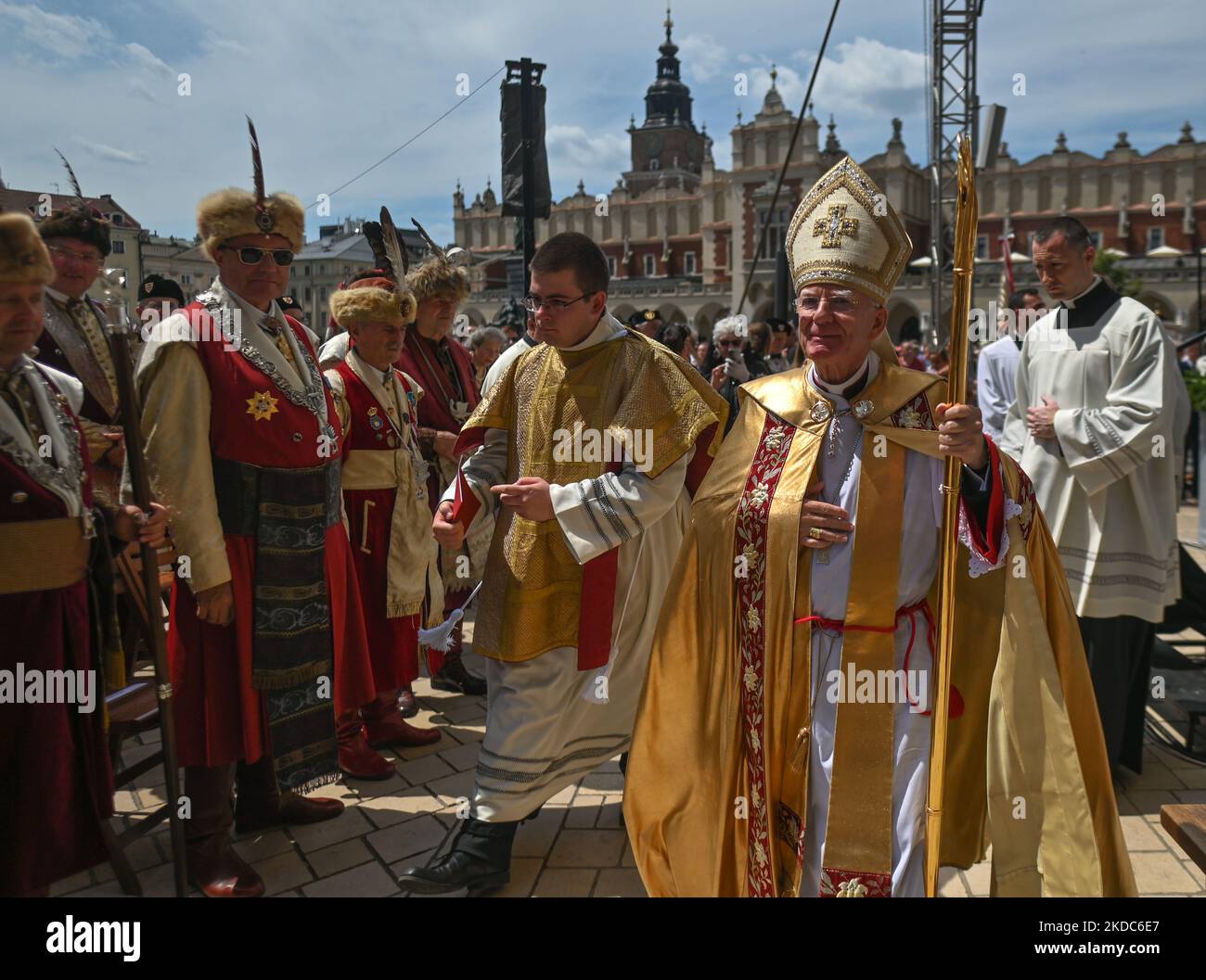 Archbishop of Krakow, Marek Jedraszewski, seen during the Corpus ...