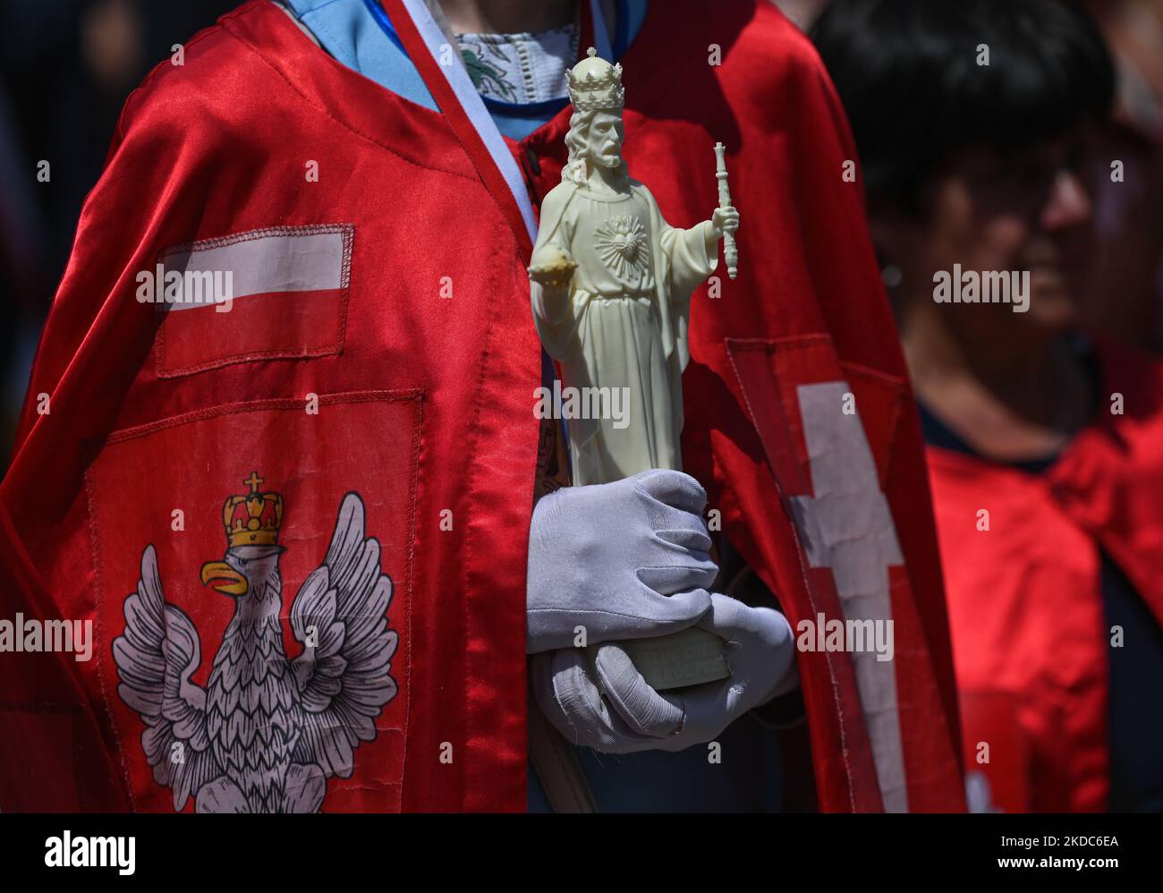 Members of the Order of Knights of Christ the King seen during a Corpus ...