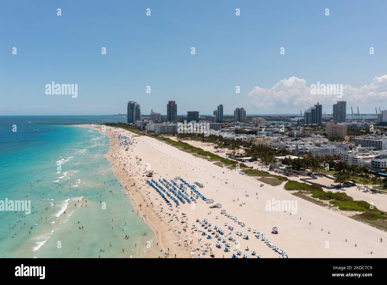 an aerial shot over miami beach Stock Photo - Alamy
