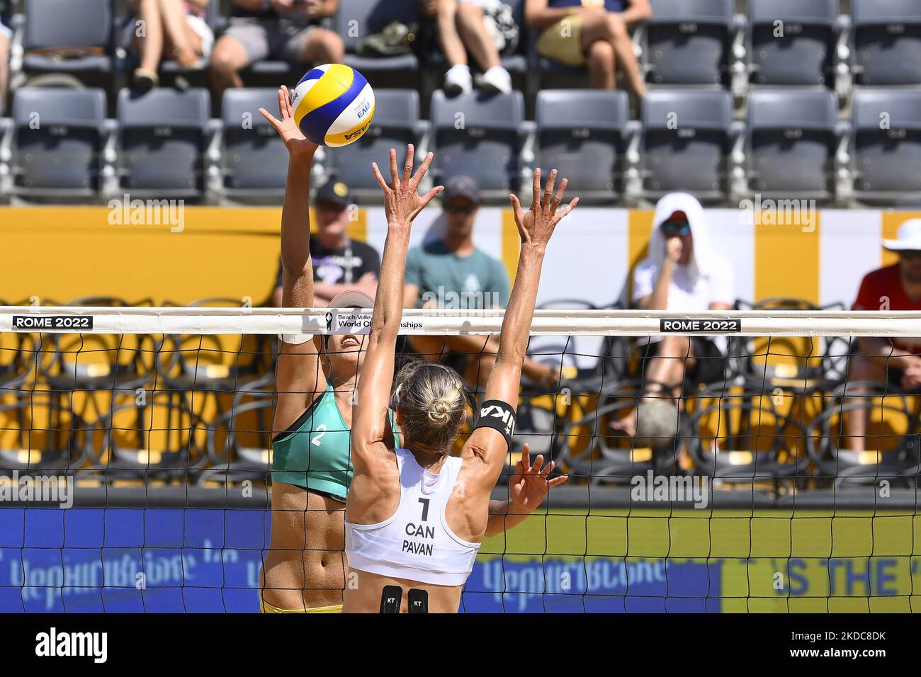 Duda (BRA) and Sarah Pavan (CAN) during the Beach Volleyball World ...