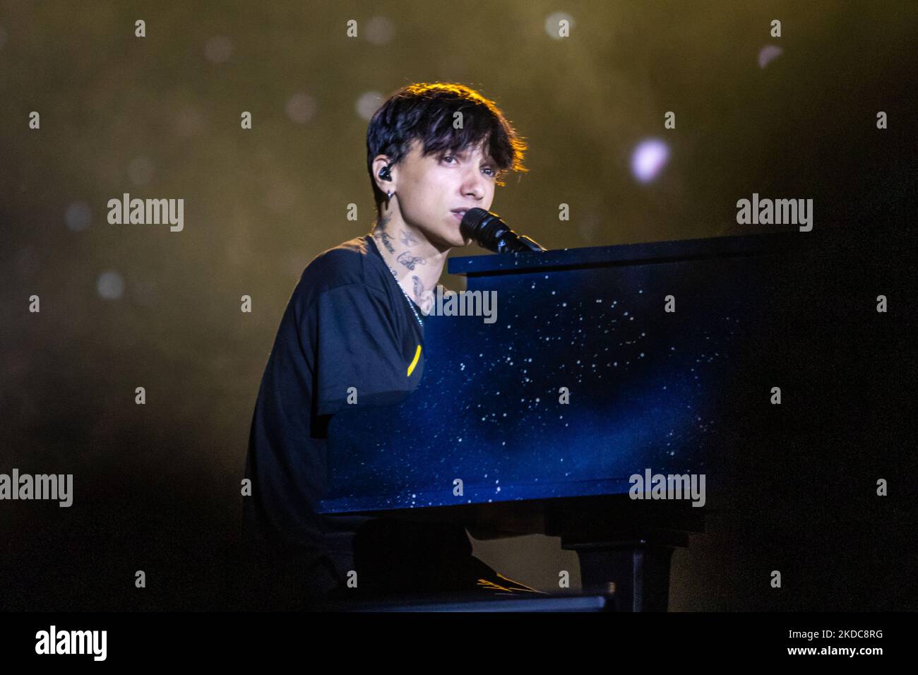 Ultimo during the concert, ultimo stadi 2022, at Stadio del Conetro ...