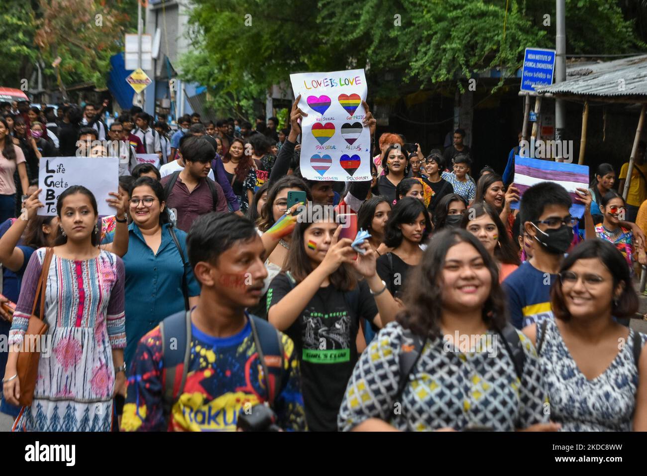 LGBTQ community and various student organization held a pride march to ...
