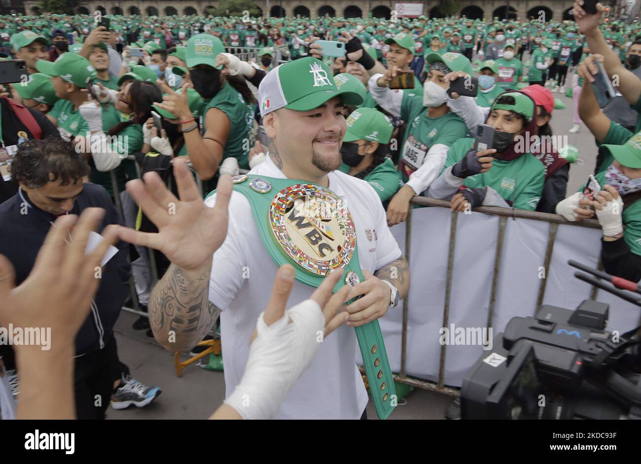 Andy Ruiz, champion boxer in the heavyweight category; during a massive ...