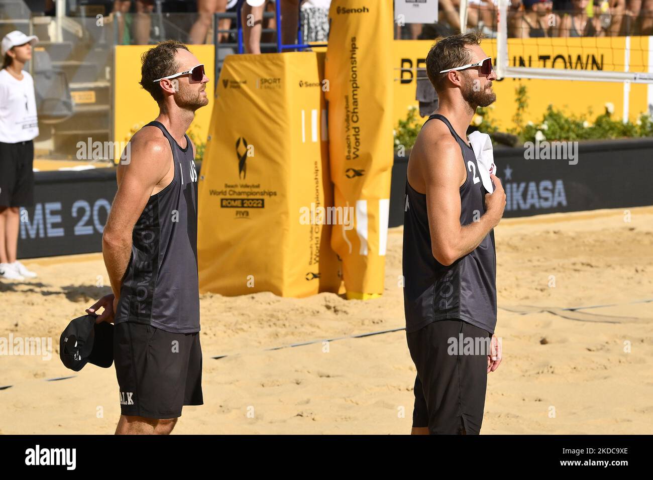 Renato/Vitor Felipe (BRA) vs Shalk/Brunner during the Beach Volleyball ...