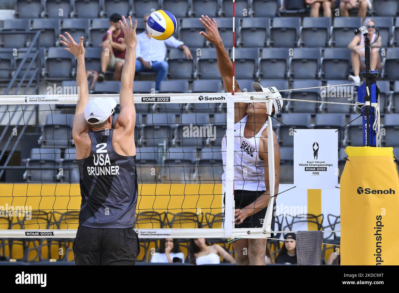 Renato/Vitor Felipe (BRA) vs Shalk/Brunner during the Beach Volleyball ...