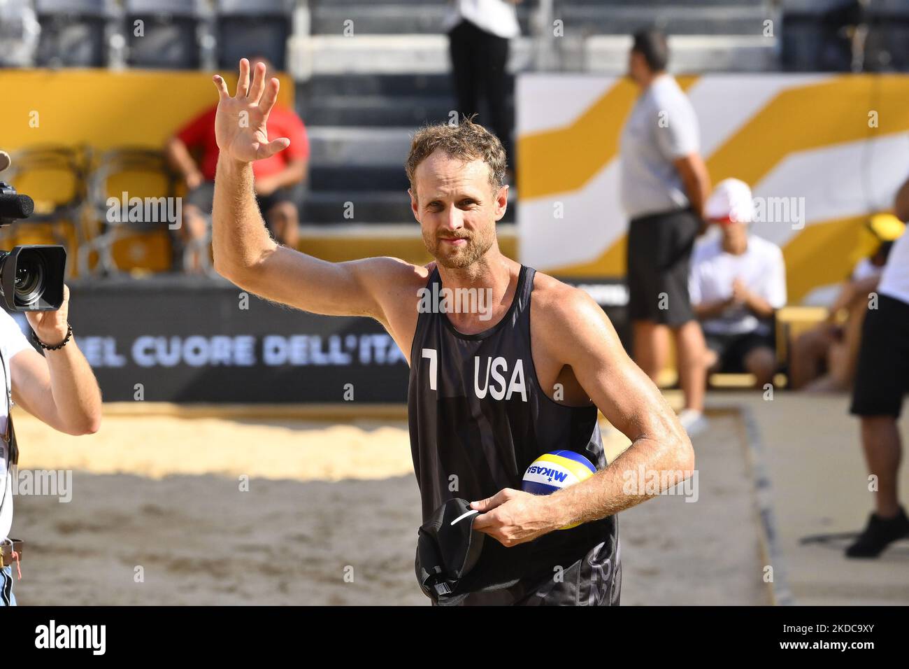 Renato/Vitor Felipe (BRA) vs Shalk/Brunner during the Beach Volleyball ...