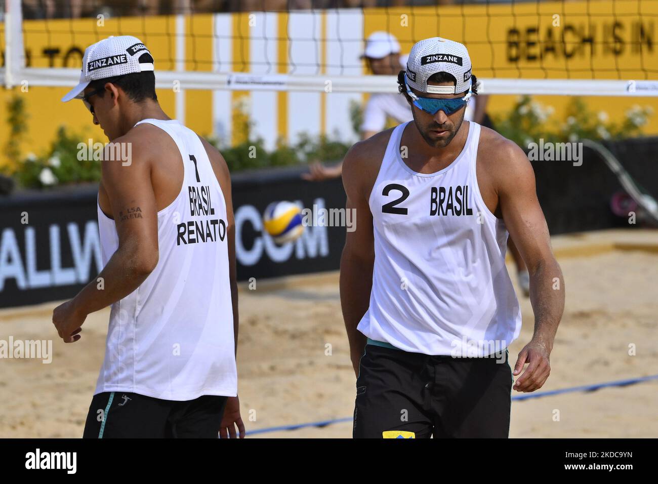 Renato/Vitor Felipe (BRA) vs Shalk/Brunner during the Beach Volleyball ...