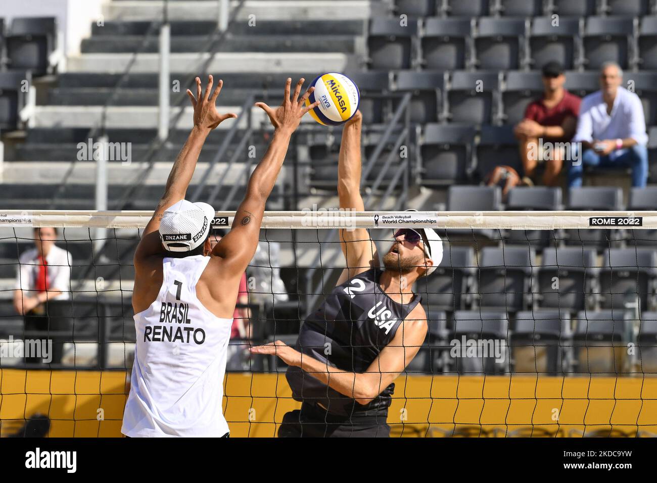 Renato/Vitor Felipe (BRA) vs Shalk/Brunner during the Beach Volleyball ...