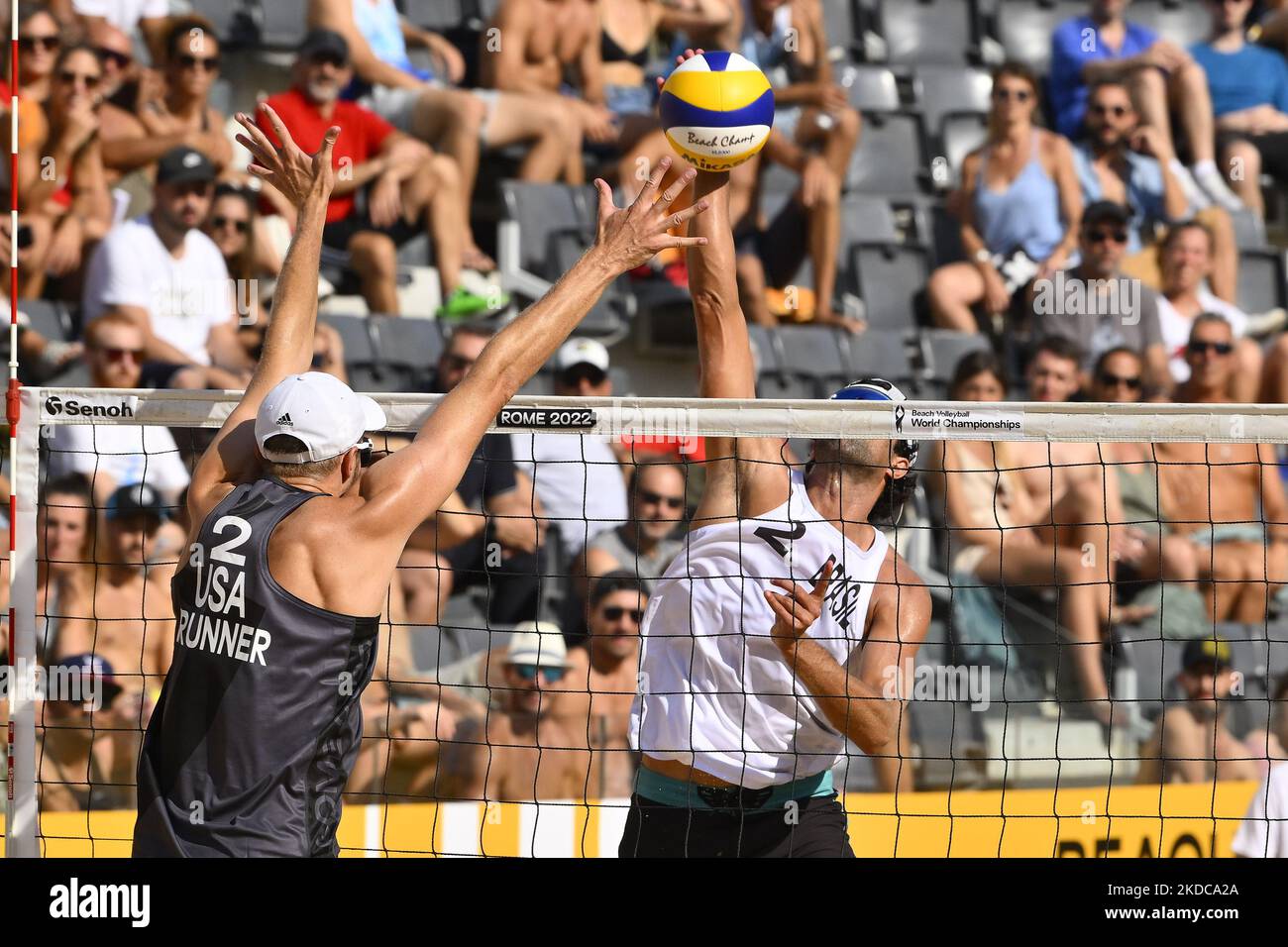 Renato/Vitor Felipe (BRA) vs Shalk/Brunner during the Beach Volleyball ...