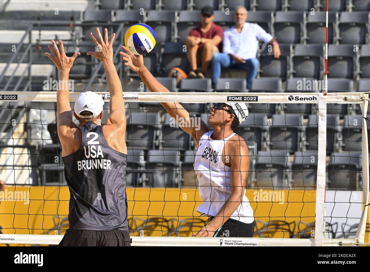 Renato/Vitor Felipe (BRA) vs Shalk/Brunner during the Beach Volleyball ...