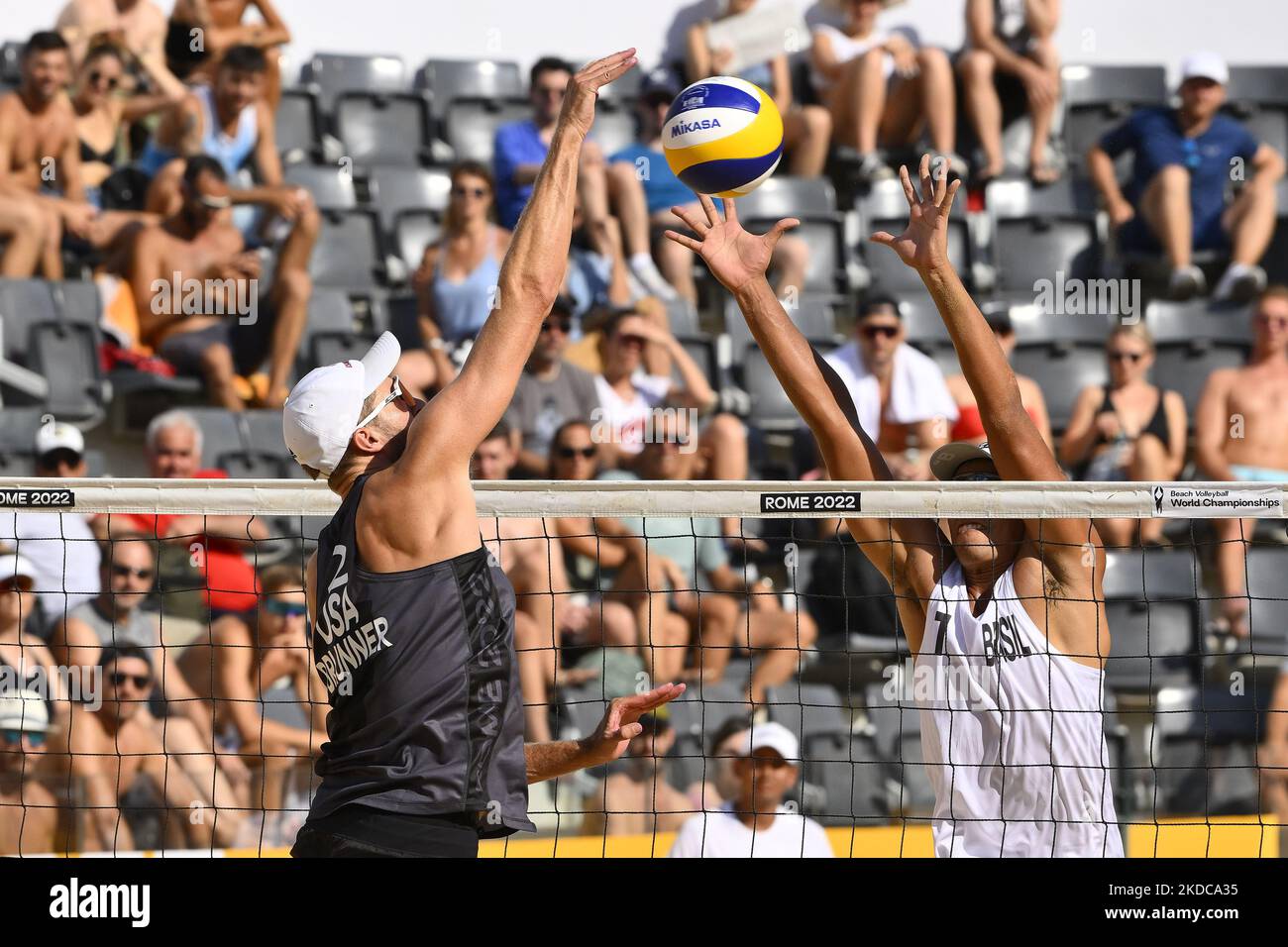 Renato/Vitor Felipe (BRA) vs Shalk/Brunner during the Beach Volleyball ...
