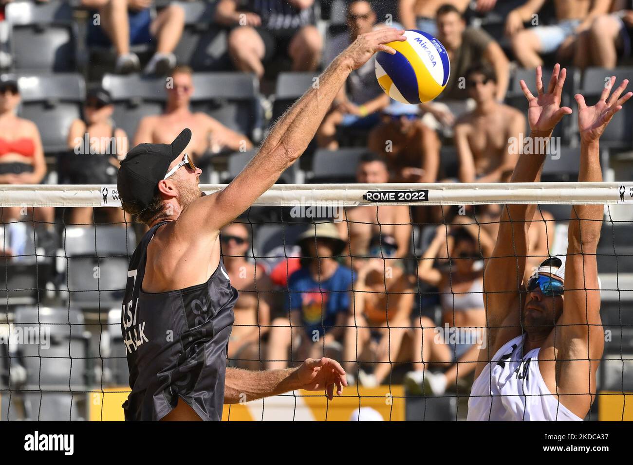 Renato/Vitor Felipe (BRA) vs Shalk/Brunner during the Beach Volleyball ...