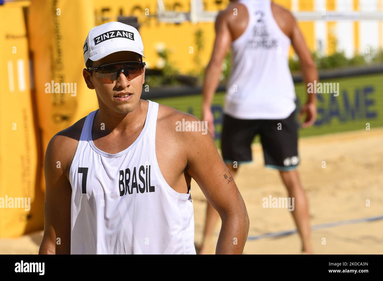 Renato/Vitor Felipe (BRA) vs Shalk/Brunner during the Beach Volleyball ...