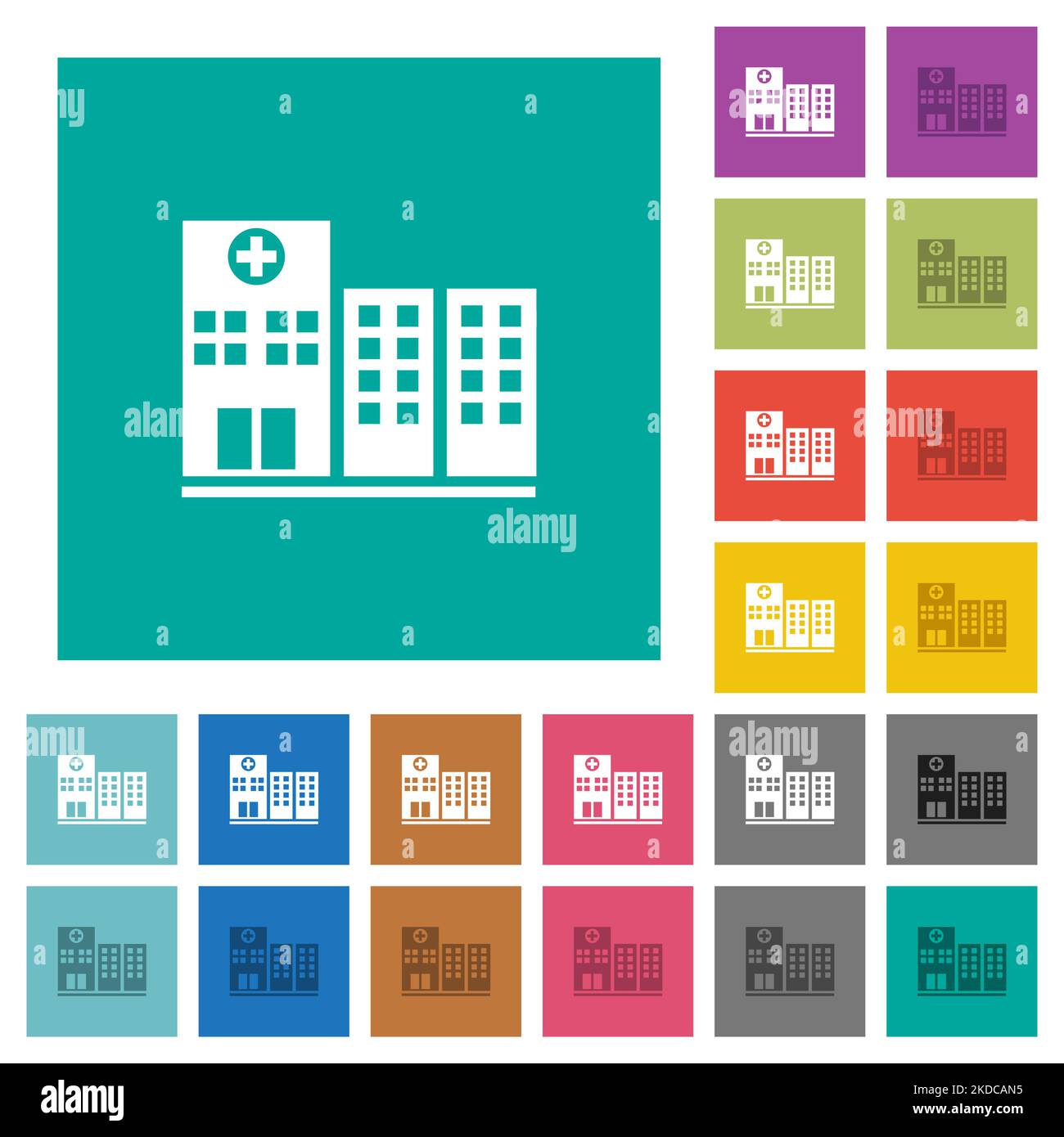 Hospital multi colored flat icons on plain square backgrounds. Included ... Hospital multi colored flat icons on plain square backgrounds. Included ...