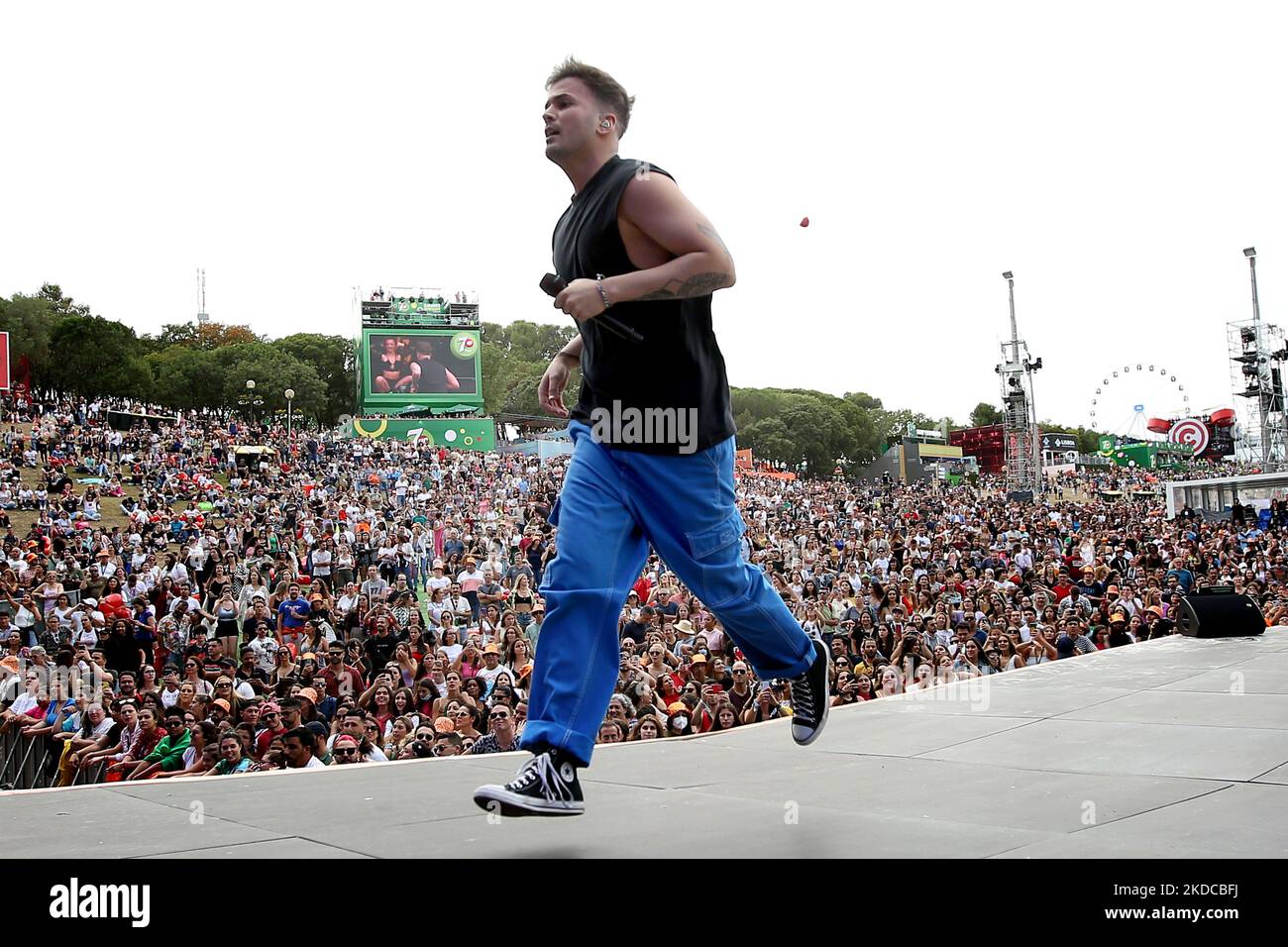 Portuguese singer David Carreira performs during the Rock in Rio Lisboa ...