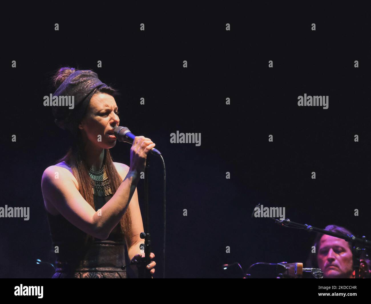 Amara during the Italian singer Music Concert Simone Cristicchi ...