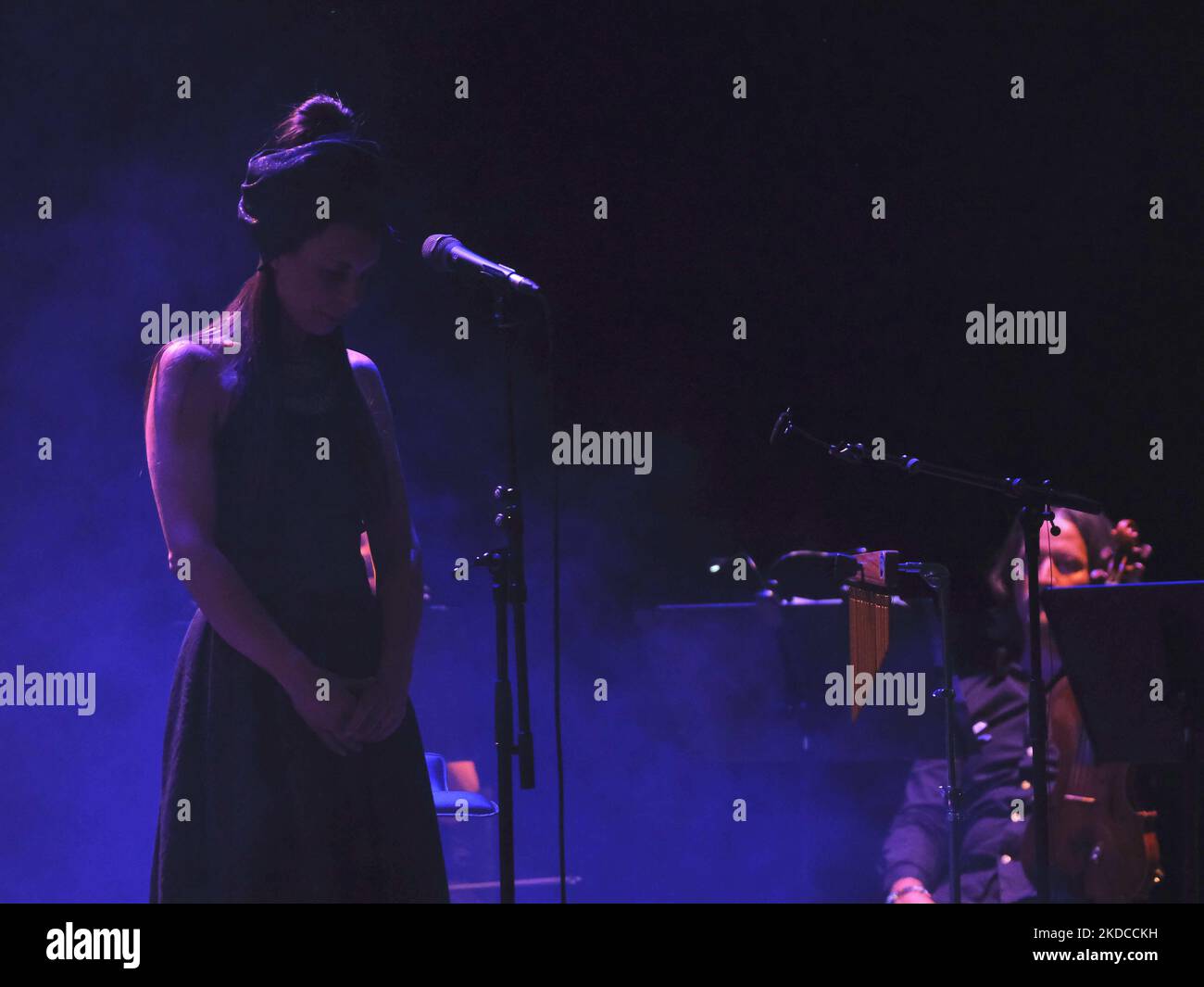 Amara during the Italian singer Music Concert Simone Cristicchi ...